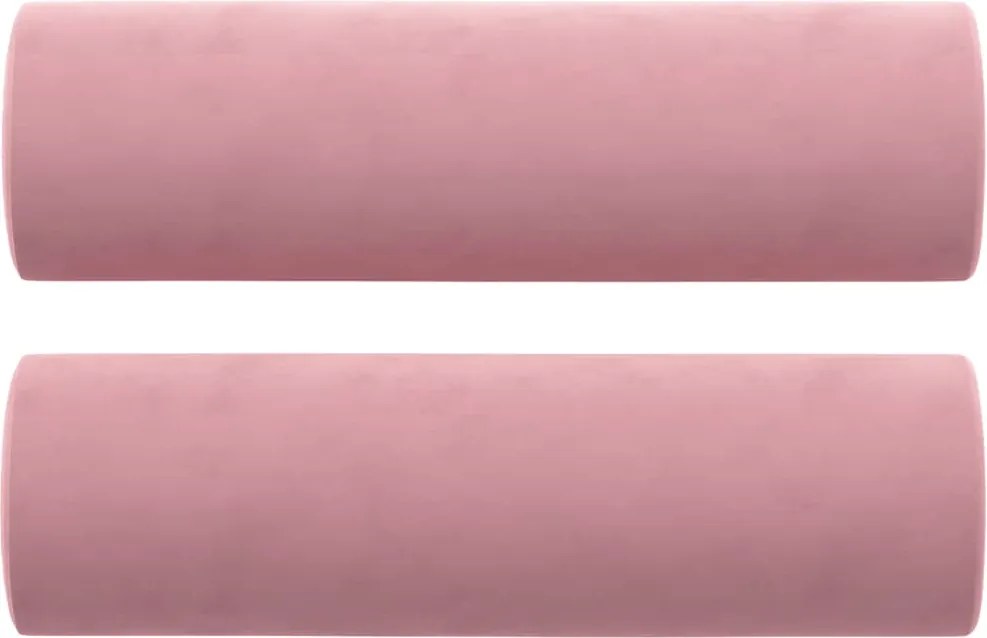 2místná pohovka s polštáři růžová 120 cm samet 3200874