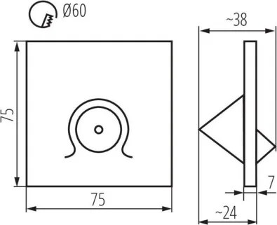 Orientační svítidlo 12V Kanlux MEFIS LED B-NW 4000K neutrální bílá 32497