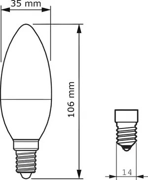 Philips CorePro E14 5W / LED žárovka / 470lm / 2700K / svíčka / matná