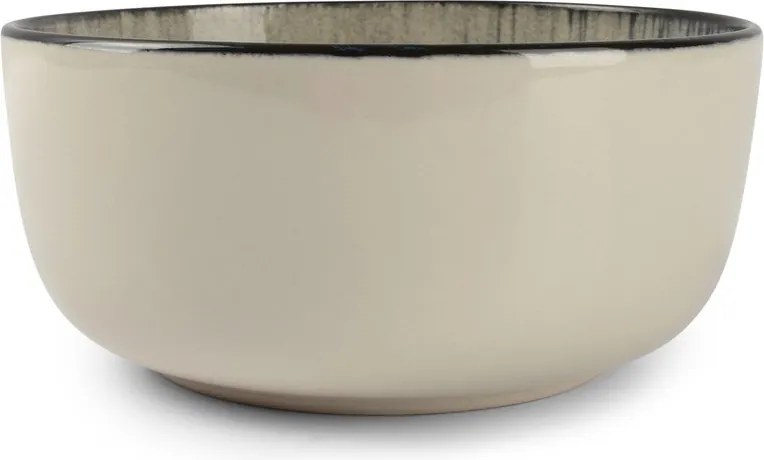 Černá/krémová miska z kameniny 740 ml Gravel – ONA