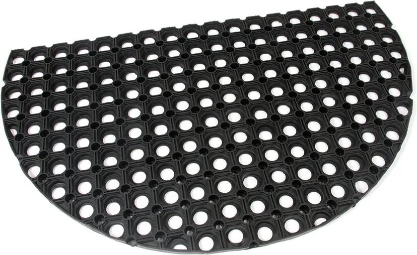Gumová vstupní čistící půlkruhová rohož Honeycomb - 75 x 45 x 2,2 cm | BIANO