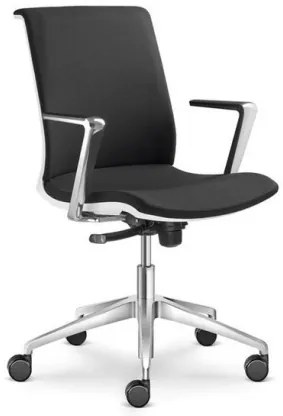 LD seating Kancelářská židle LYRA NET 214-F80-N6 BR-795-N6 pevné područky z leštěného hliníku s PU krytkou GALERIE - Čalounění LD seating LÁTKY 2 / VALENCIA, XTREME, STYLE, ASPECT, CURA 2021