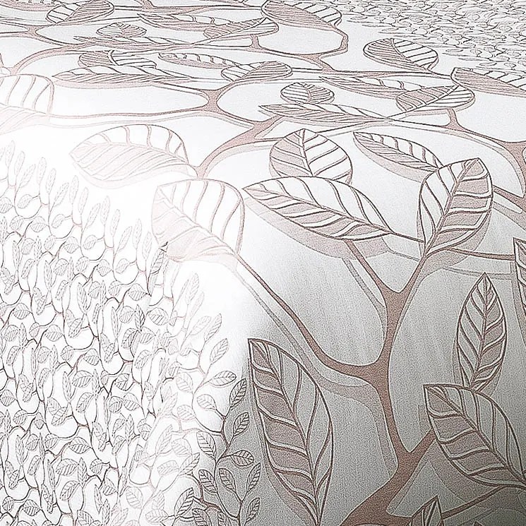 Povlečení Veba DIAMANT Tanec listů hnědá Velikost: 140x200 cm + 70x90 cm
