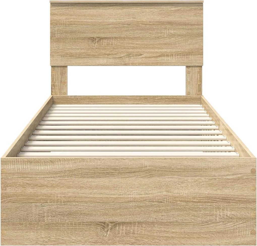 Rám postele se zásuvkou Sonoma dub 90 x 200 cm Kompozitní dřevo 3408319