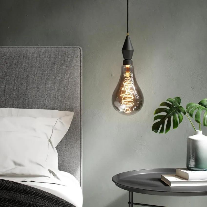 Nordlux Kouřově šedá dekorativní stmívatelná LED žárovka E27 8,5W