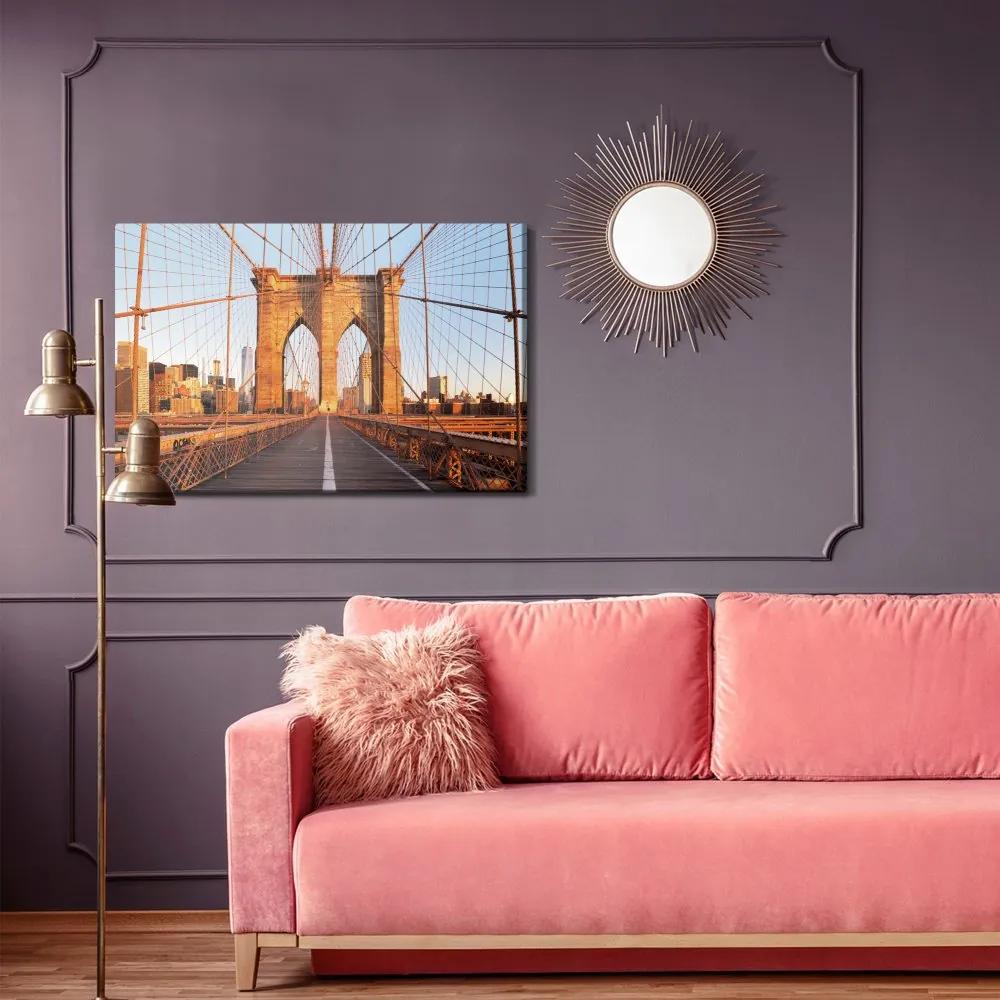 Obraz Brooklynský Most, New York Nedostatek Nedostatek Přírodní plátno 120x80