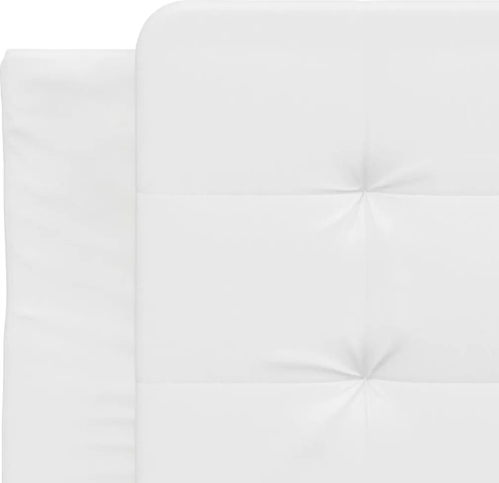 Rám postele bez matrace Zadar bílá 90 x 200 cm umělá kůže 3208839