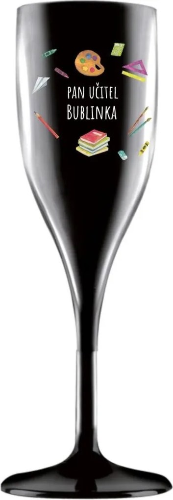 Personalizovaná nerozbitná prosecco sklenice pro paní učitelku/pana učitele (pomůcky)