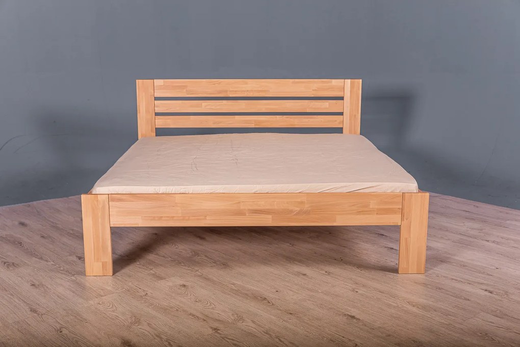 Masivní postel AMANDA - Solwo Design Materiál: Buk cink, Barevne provedení: Olej odstín 105/205, Rozměry a jiná specifikace: 180x200