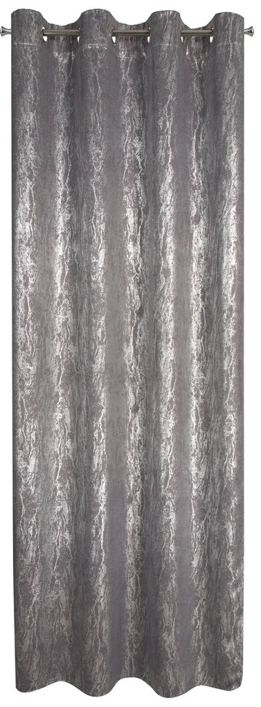ZATEMŇOVACÍ ZÁVĚS NA KROUŽCÍCH ELISE 140X250 CM ŠEDÁ