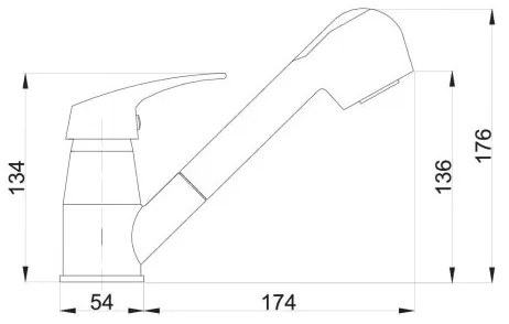 Hydroland Dřezová stojánková páková baterie s vytahovací sprškou Nancy