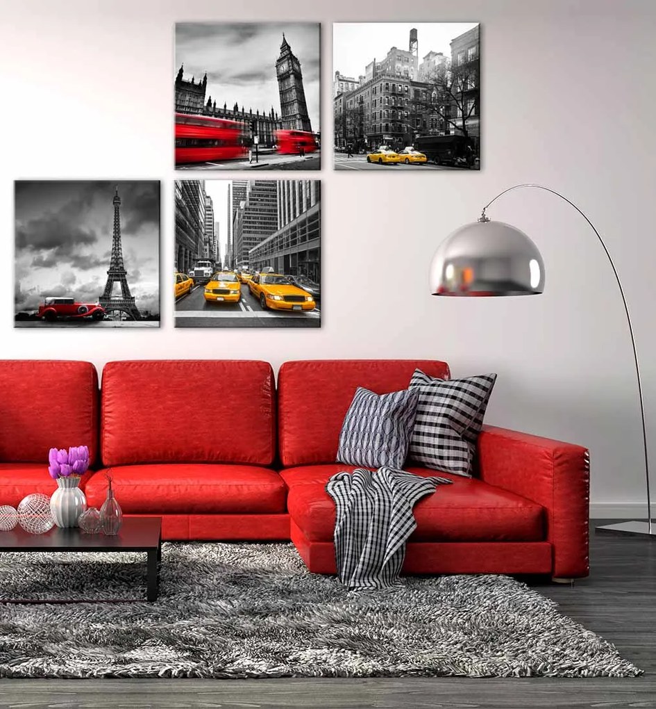 Obraz New York London Paris Velikost (šířka x výška): 80x80 cm