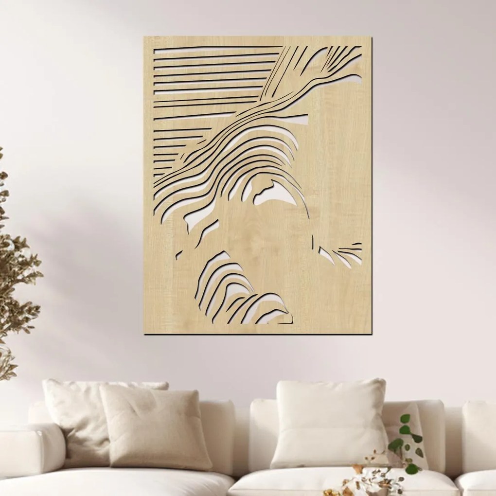 dřevo života Dřevěný obraz aktu Ženská vášeň Rozměry (cm): 61x80, Barevný vzor: Černá