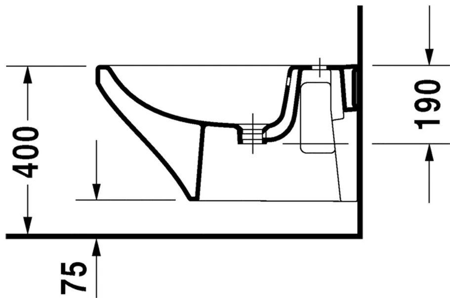 Duravit DuraStyle - závěsný bidet 37x62 cm 2286150000