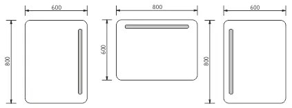 Nimco LED zrcadlo 800x600 - ZP 2003