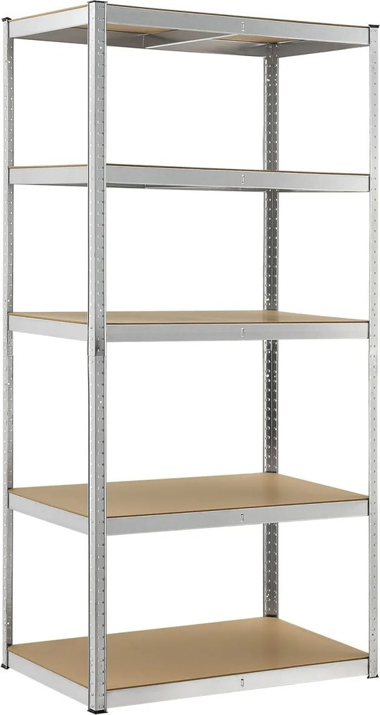 Juskys Kovový regál Basic 200 × 100 × 60 cm Barva: šedá