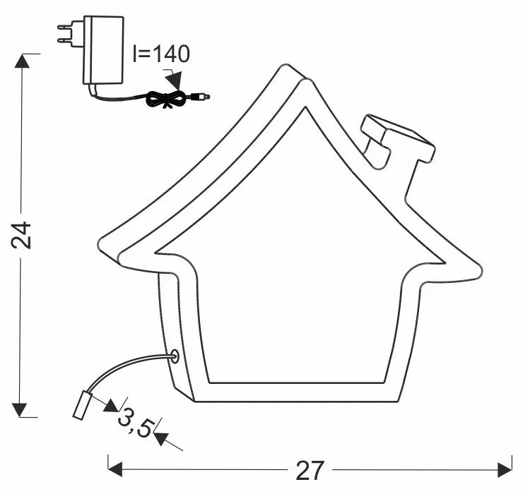 Růžová dětská lampička House – Candellux Lighting