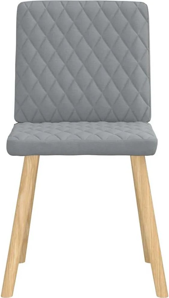Jídelní židle 4 ks světle šedé textil 3315221