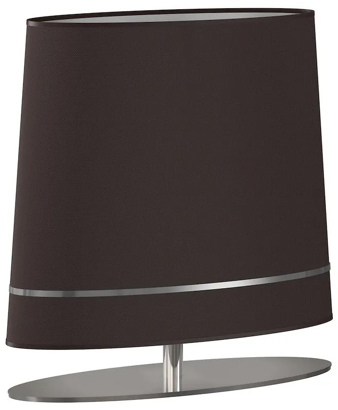 Stolní lampa Bootes, 1x tmavě šedé/stříbrné textilní stínítko, ch
