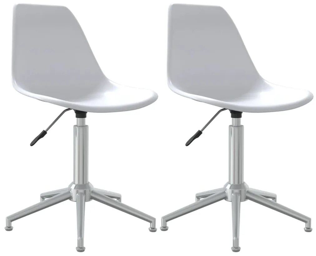 vidaXL Otočné jídelní židle 2 ks bílé PP