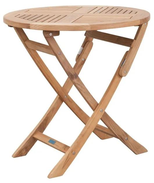 Kulatý zahradní odkládací stolek z teakového dřeva ø 65 cm – Exotan