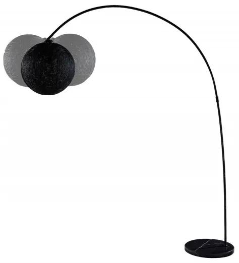 Noble Home Černá stojací lampa Cocooning 205 cm