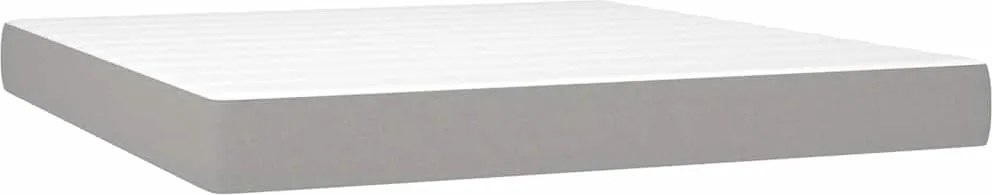 Box spring postel s matrací světle šedá 160 x 200 cm textil 3132001