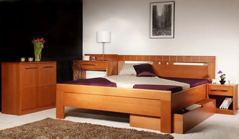 Masivní postel s úložným prostorem Arleta 1 - 80 x 200cm