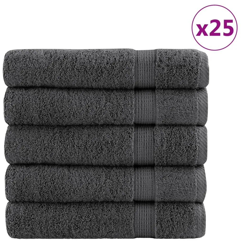 Prémiové osušky SOLUND 50 ks antracitové 100x150 cm 600 g/m² 137167