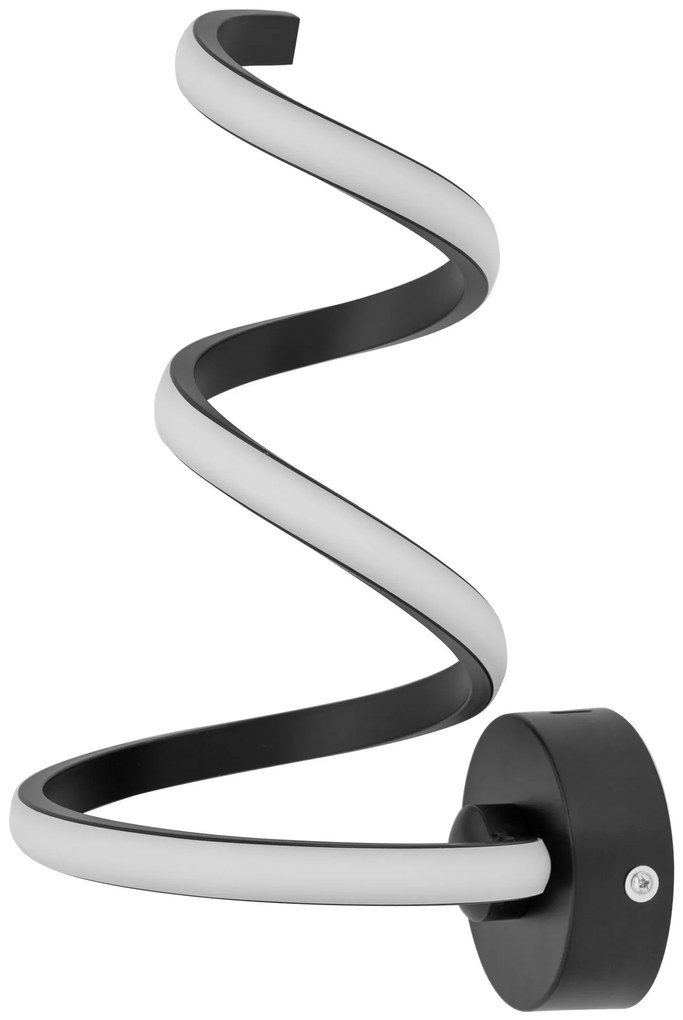 Toolight - LED nástěnná lampa SPRING UP APP829-W, černá matná, OSW-09181