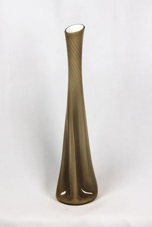 Váza designová  spirála hnědá 50 - 70 cm
