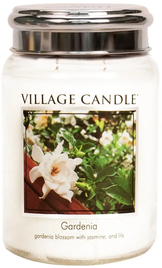 Village Candle Vonná svíčka ve skle - Gardenia - Gardénie, 26oz