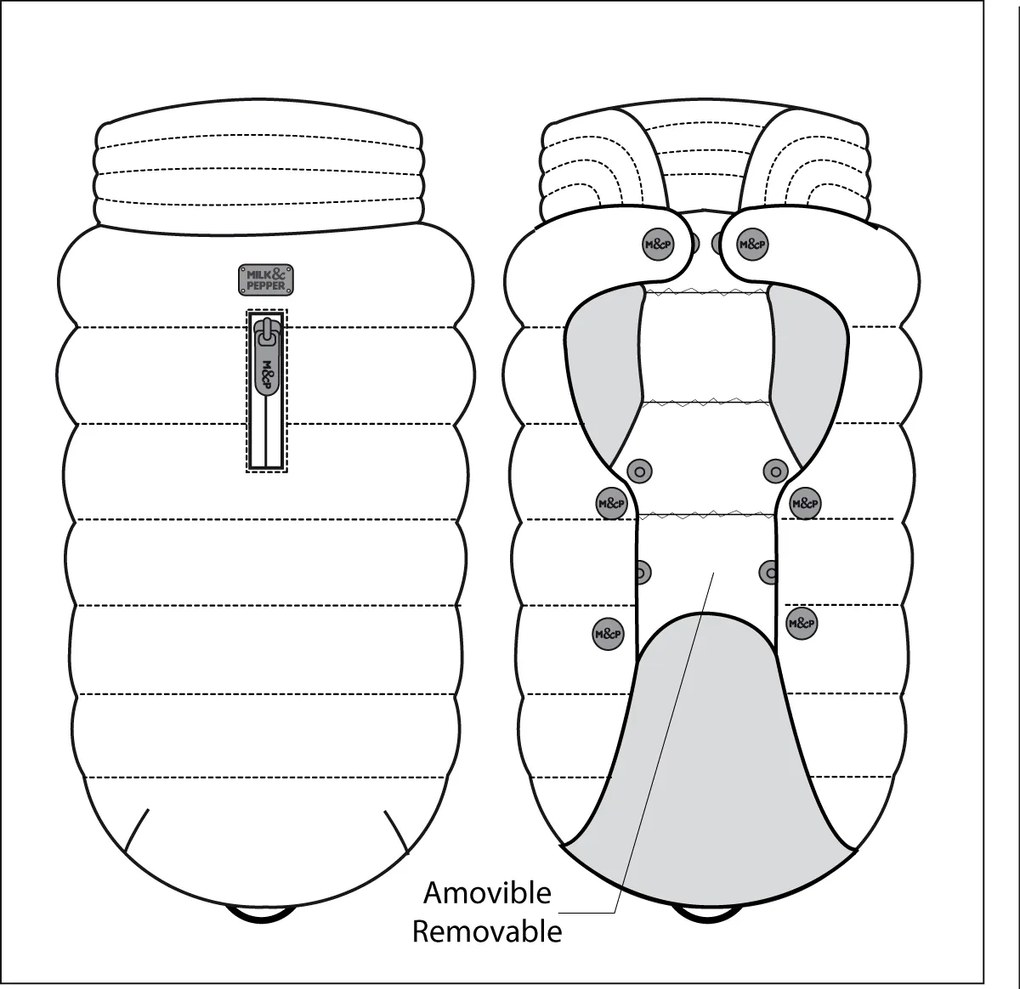 MILK&PEPPER Kabát pro buldočky Hans Khaki Velikost: 38L
