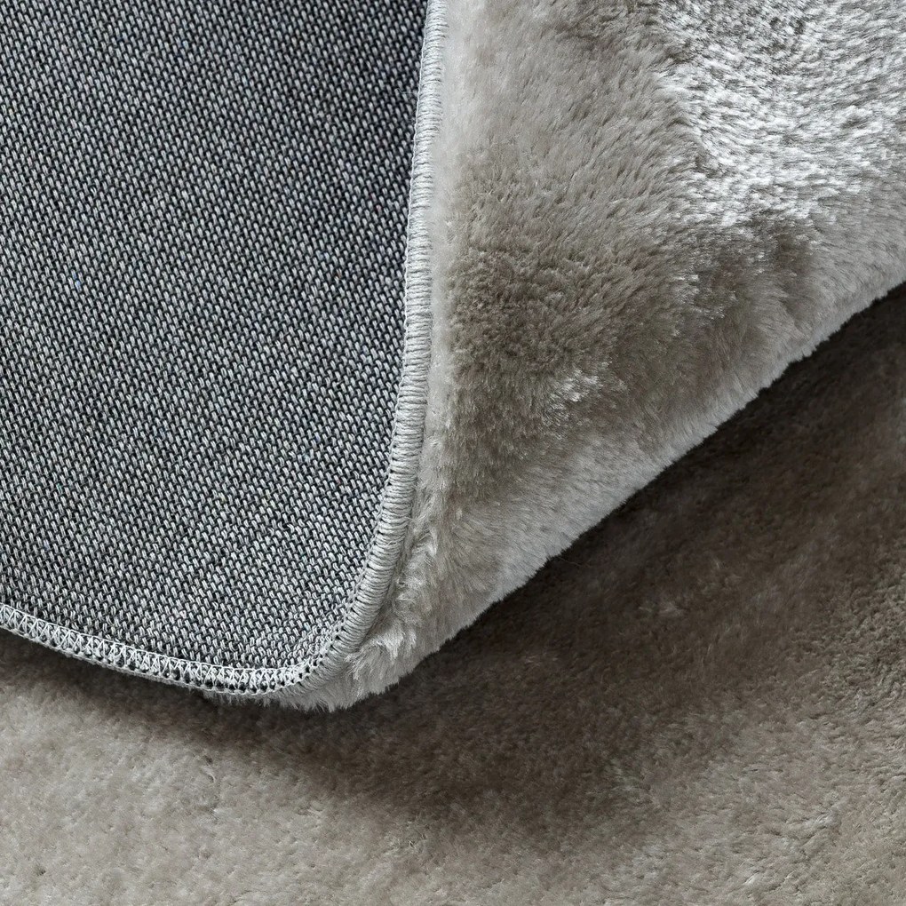 Dywany Łuszczów, Kusový koberec Visco Rabbit Silver 3 kruh, 120x120 (průměr) kruh, šedá, dětský pokoj
