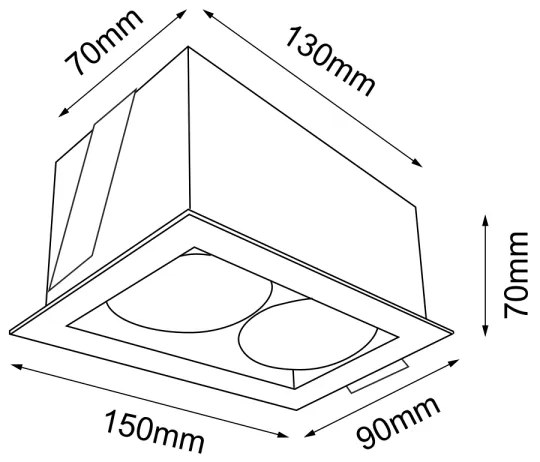 Brosline 3034 - Podhledové svítidlo CAGE 2xGU10/10W/230V černá