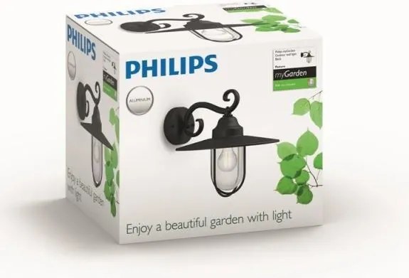 PH 16270/30/PN Venkovní nástěnné svítidlo Philips Pasture 16270/30/PN černé - PHILIPS (915005308801)