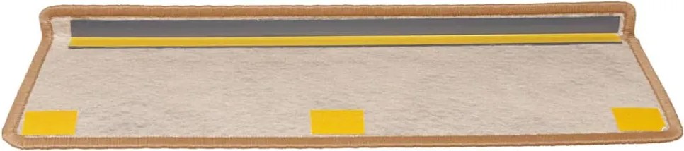 Samolepící nášlapy na schody vzhled sisal 15ks 65x21x4 cm 326889