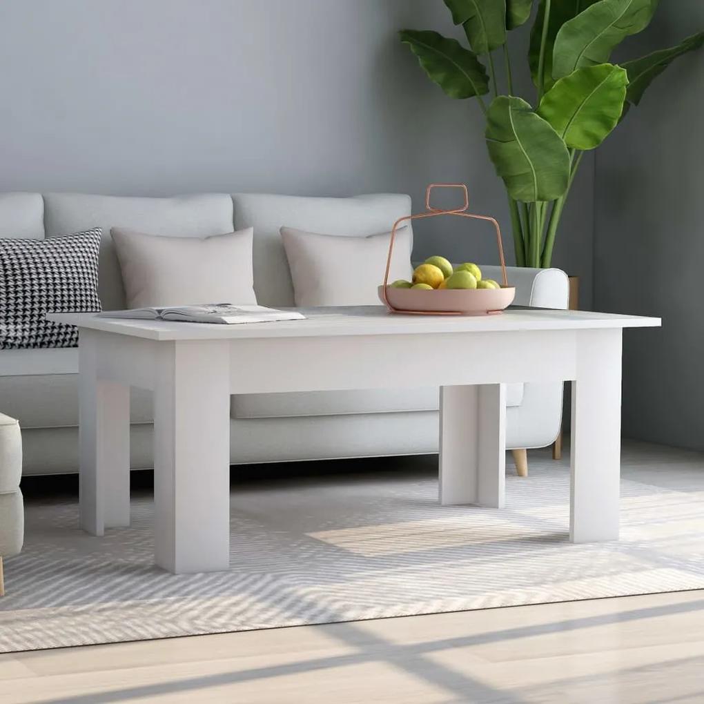 Konferenční stolek bílý 100 x 60 x 42 cm dřevotříska - Default Title