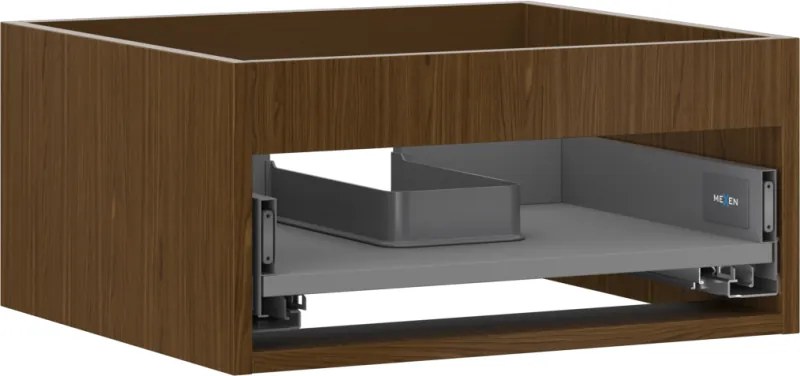 Mexen Box-A, závěsná skříňka 50 cm, 1 zásuvka, ořech, 91AX0-0500-235-1-86