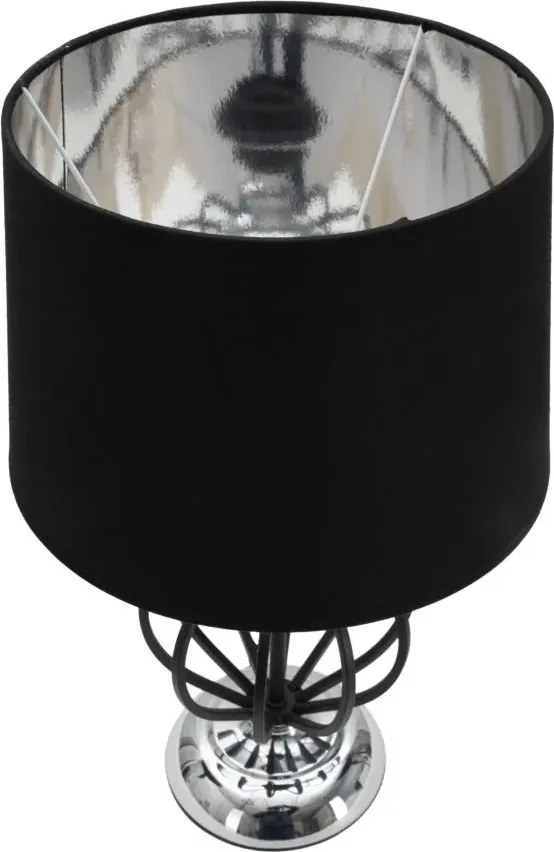 Stolní lampa Darky Silver 44,5 cm černo-stříbrná