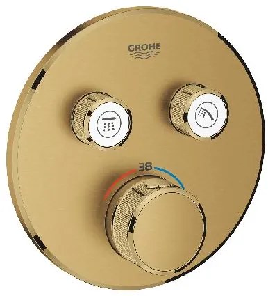 Grohe Grohtherm SmartControl - Termostatická sprchová baterie pod omítku, 2 ventily, kartáčovaný Cool Sunrise 29119GN0