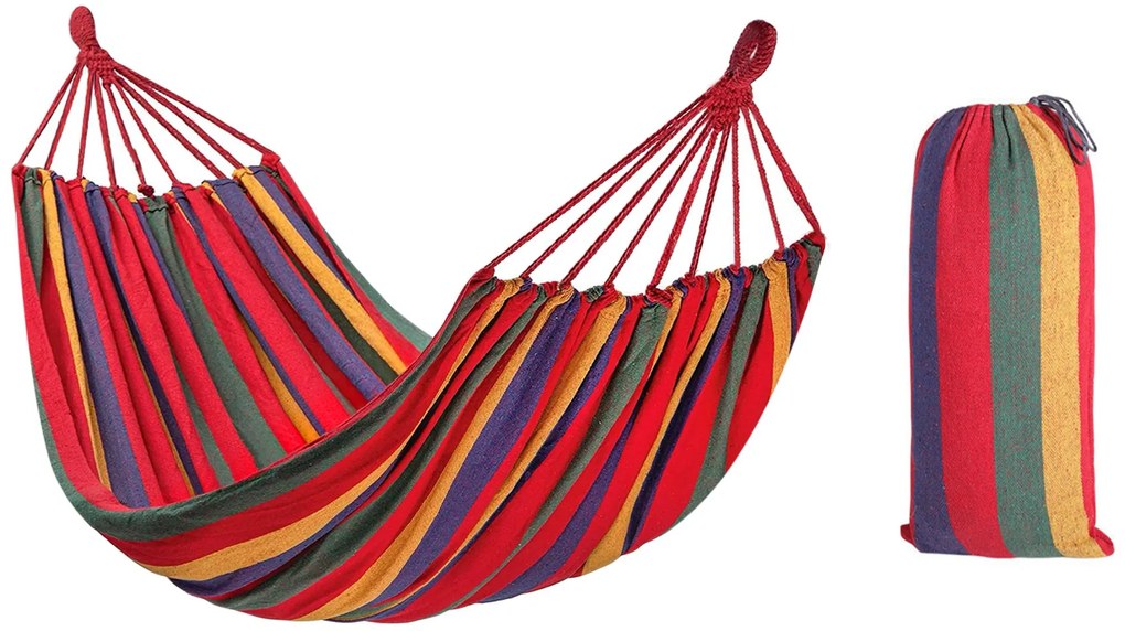 Bluegarden, houpací síť Hammock 1-místná 480142b, vícebarevná, OGR-09025