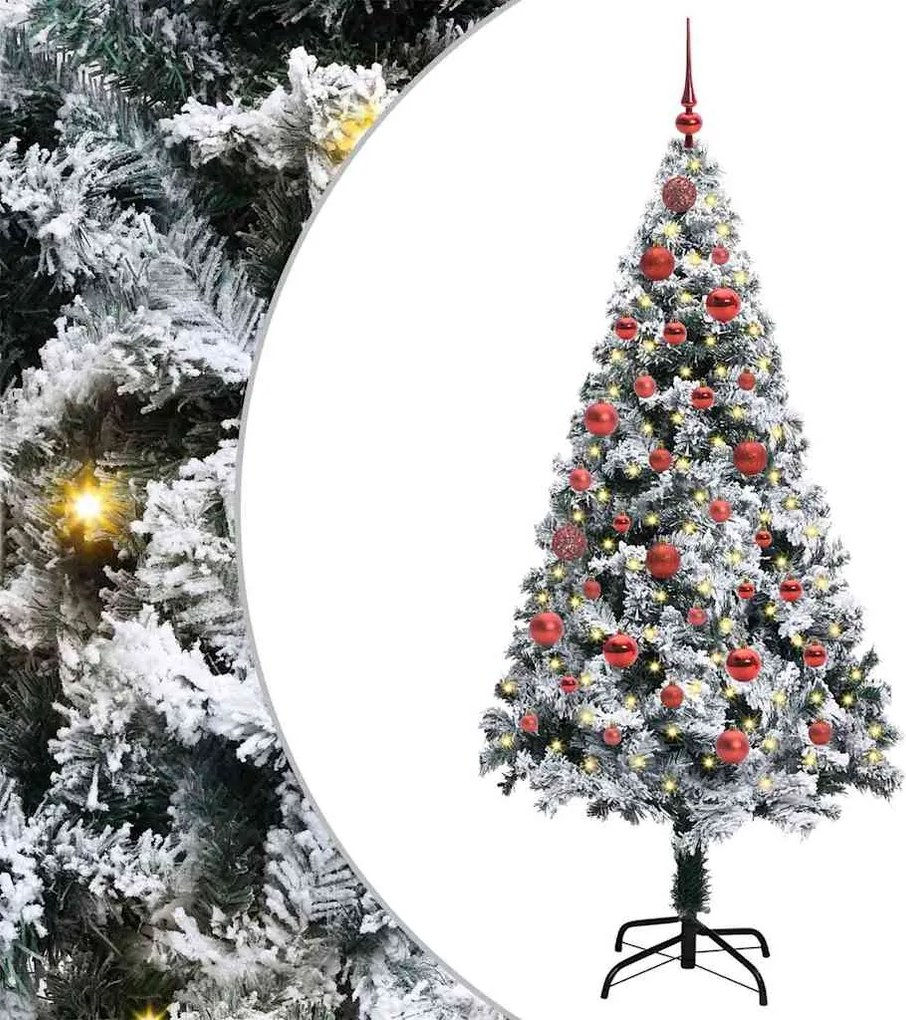 Umělý vánoční stromeček Bílá 150 cm PVC, ocel a plast 3396949