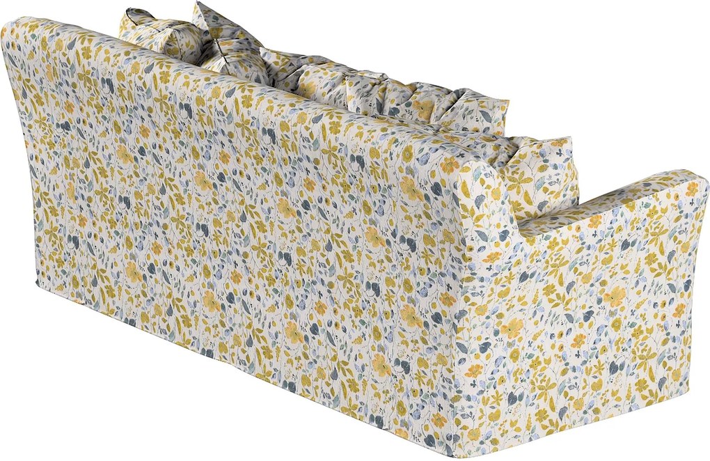Potah na pohovku IKEA  Tomelilla 3-místná nerozkládací barva žlutá látka pletený vzor, vzorované