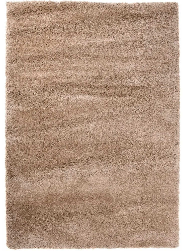Kusový koberec Shaggy vlas 50 mm světle hnědý, Velikosti 80x150cm