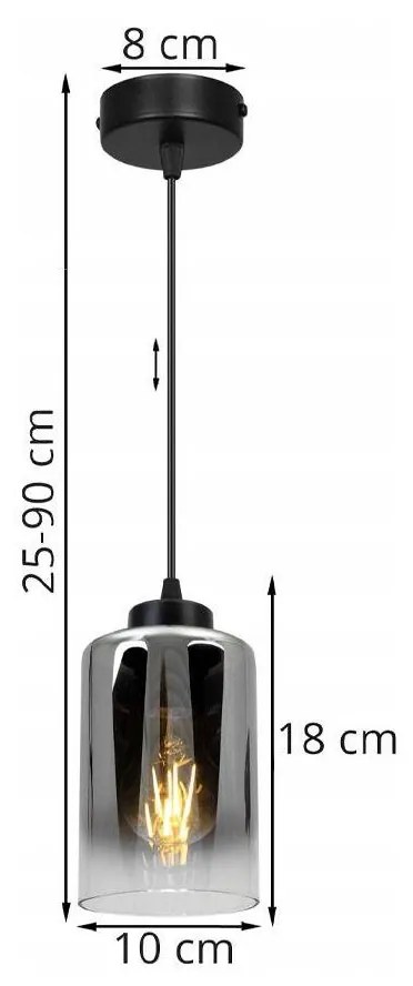 Závěsné svítidlo Hella, 1x skleněné stínítko (výběr ze 3 barev)