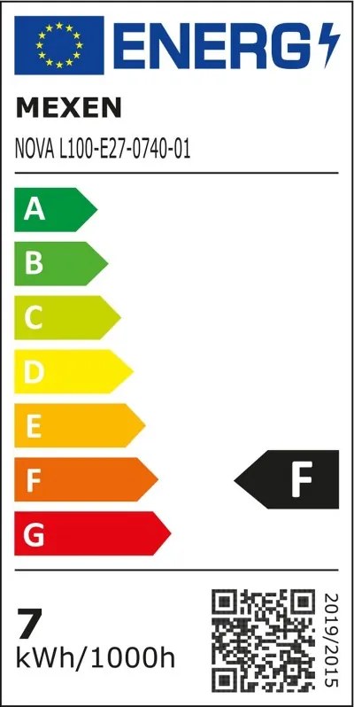 Mexen Nova, LED žárovka E27, A60, 7W, neutrální - 4000K, 735 lm - L100-E27-0740-01