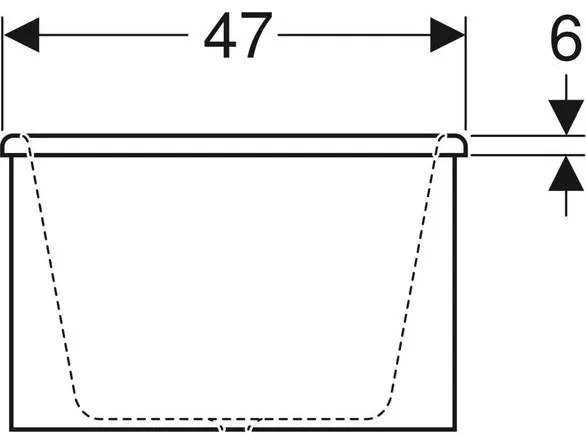 Geberit Bambini Kojenecká asymetrická vana 70 x 47 cm, bílá 406010016