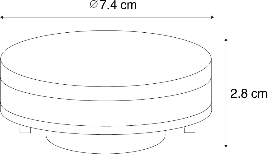 Sada 3 chytrých stmívatelných LED žárovek GX53 9W 806LM 2700K-6500K včetně Zigbee Smart Hub