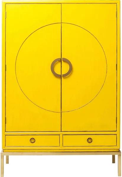 Skříň Disk žlutá 180 × 120 × 55 cm KARE DESIGN